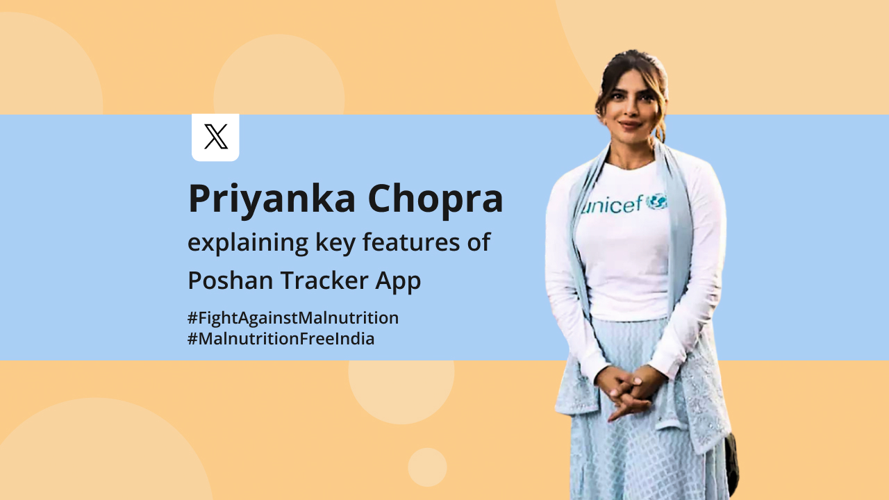Glimpse of Poshan Tracker as acknowledged by UNICEF